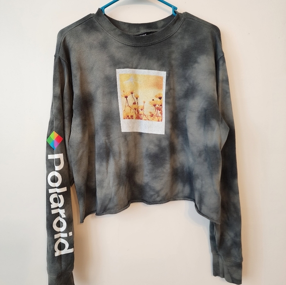 Polaroid | Tops | Polaroid Crop Top Sweatshirt | Poshmark